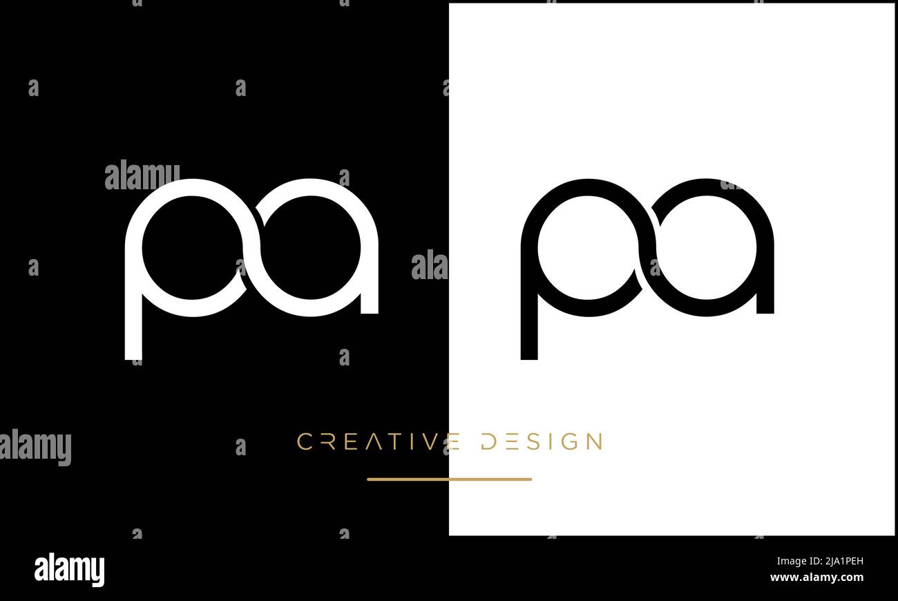 PA, AP, P or A Alphabet Letters Abstract logo Monogram Stock Vector ...