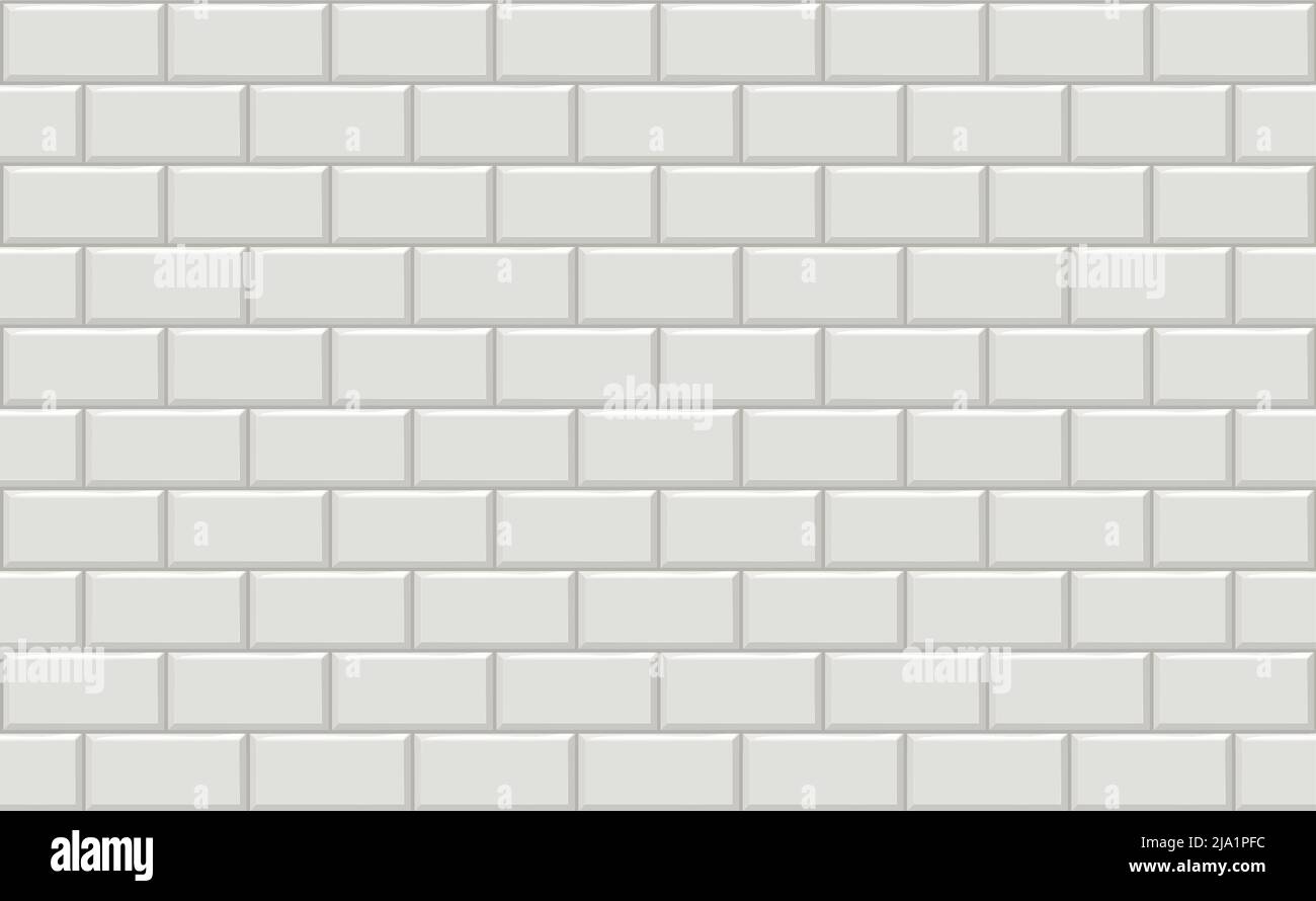Subway tiles horizontal white background Metro brick decor seamless ...