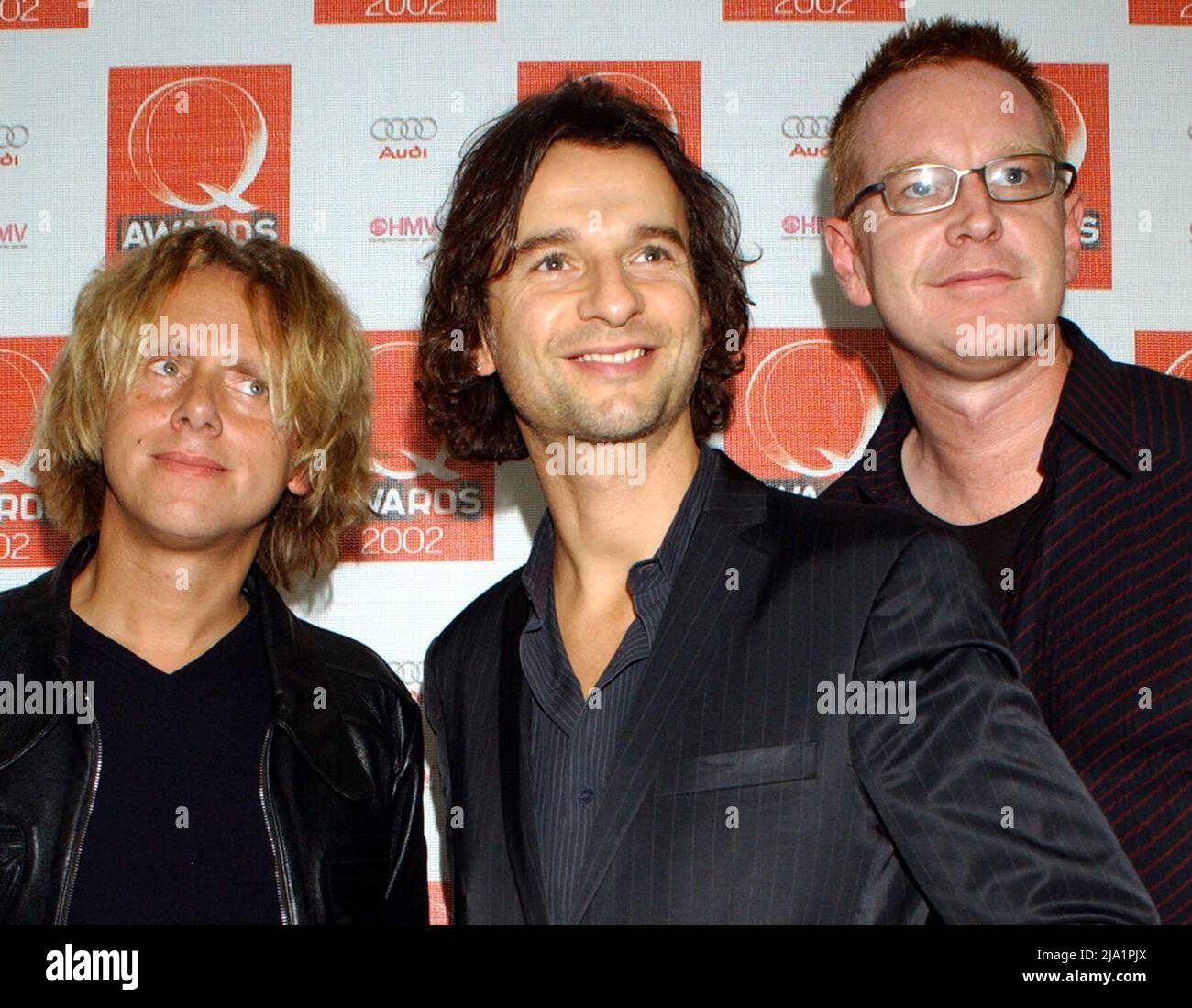File photo dated 21/10/02 of Depeche Mode (left-right) Martin Gore ...