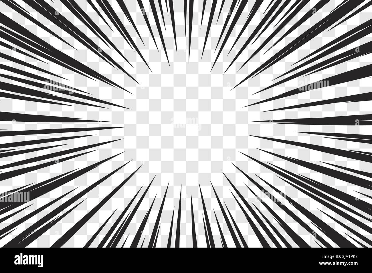 Manga action frame speed simple lines Motion radial lines isolated on ...