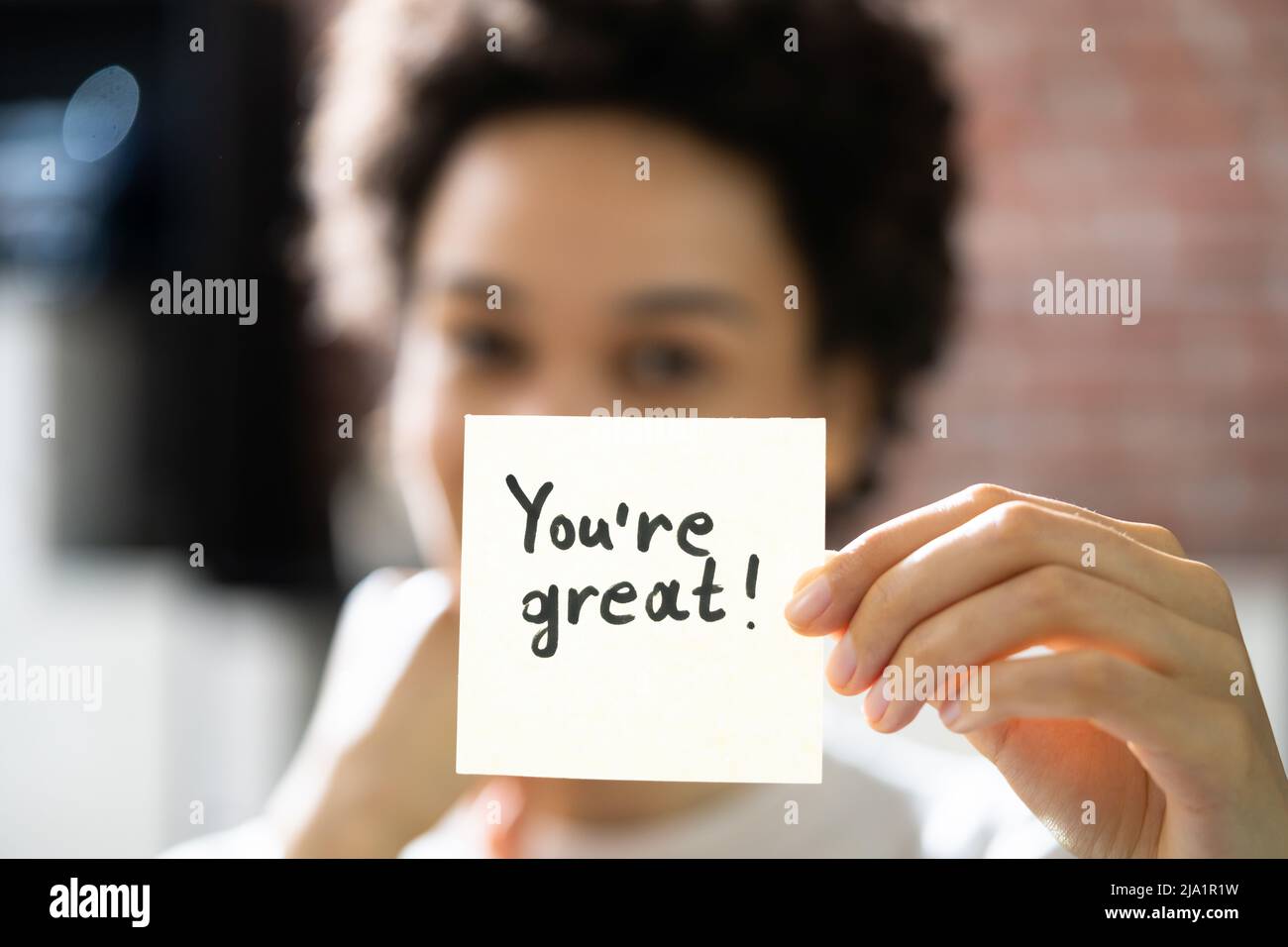 Compliment And Praise Message Sign. Business Concept Note Stock Photo ...