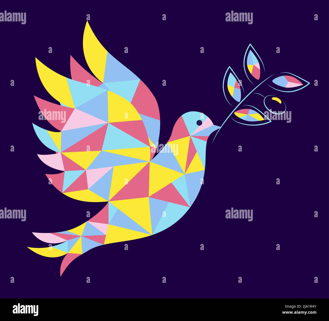 Christmas Dove Pigeone in festive colors Merry Christmas and Happy New ...