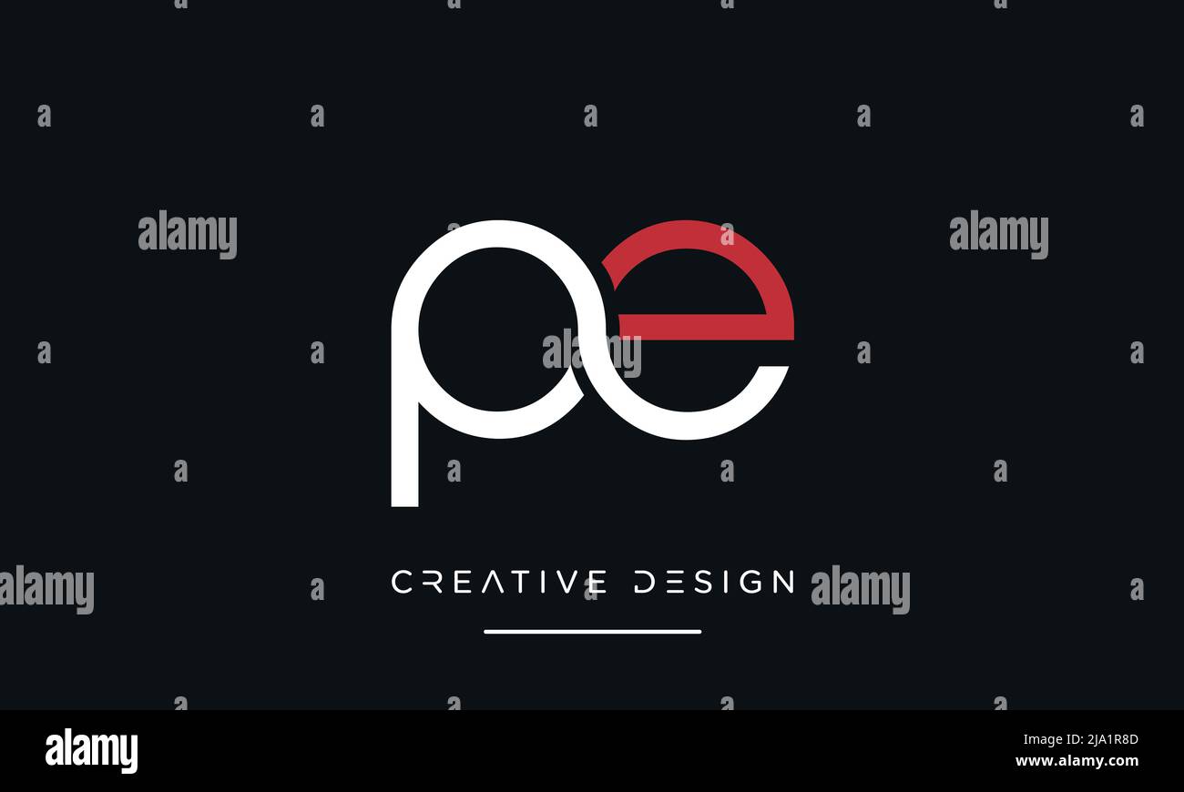 PE, EP, P or E Alphabet Letters Initial Logo Monogram Stock Vector ...