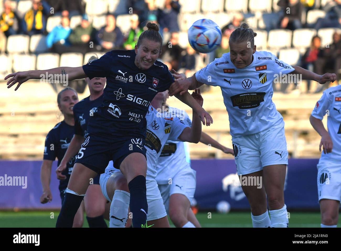 Malmo, Sweden, May 26th 2022: Emma Berglund (25 FC Rosengard) and Stine ...