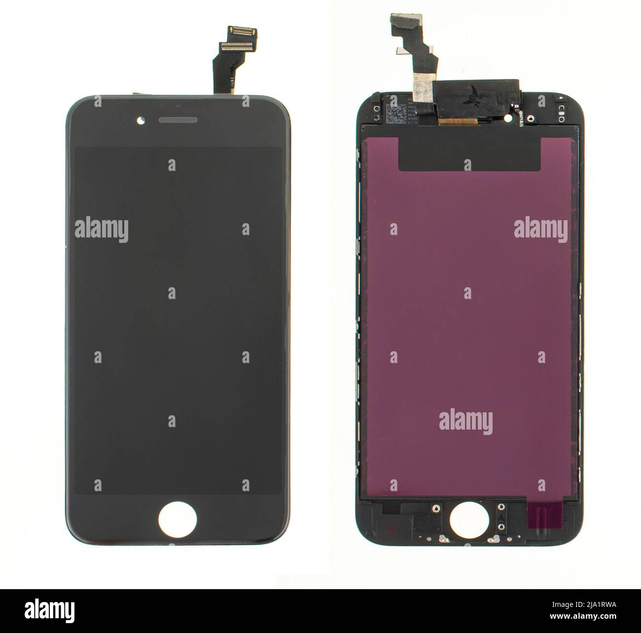 Phone screen, spare part for phone, on a white background in isolation ...