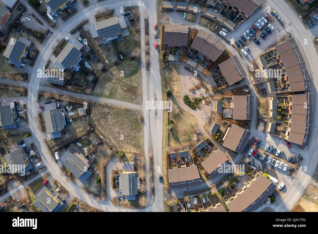 Suburban houses from above Stock Photo - Alamy