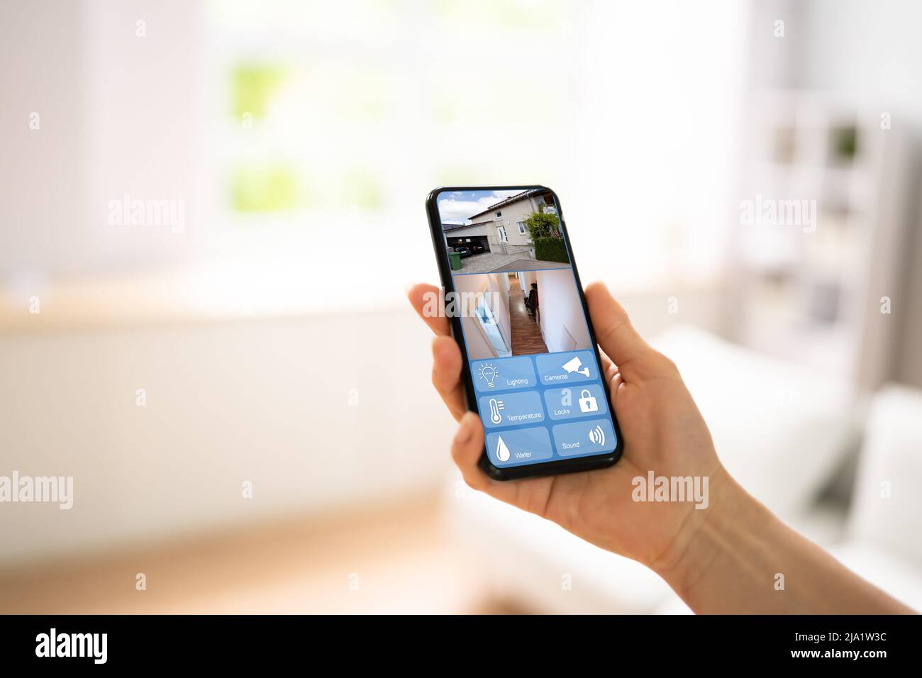 Smart House CCTV Security Camera App On Mobile Phone Stock Photo - Alamy