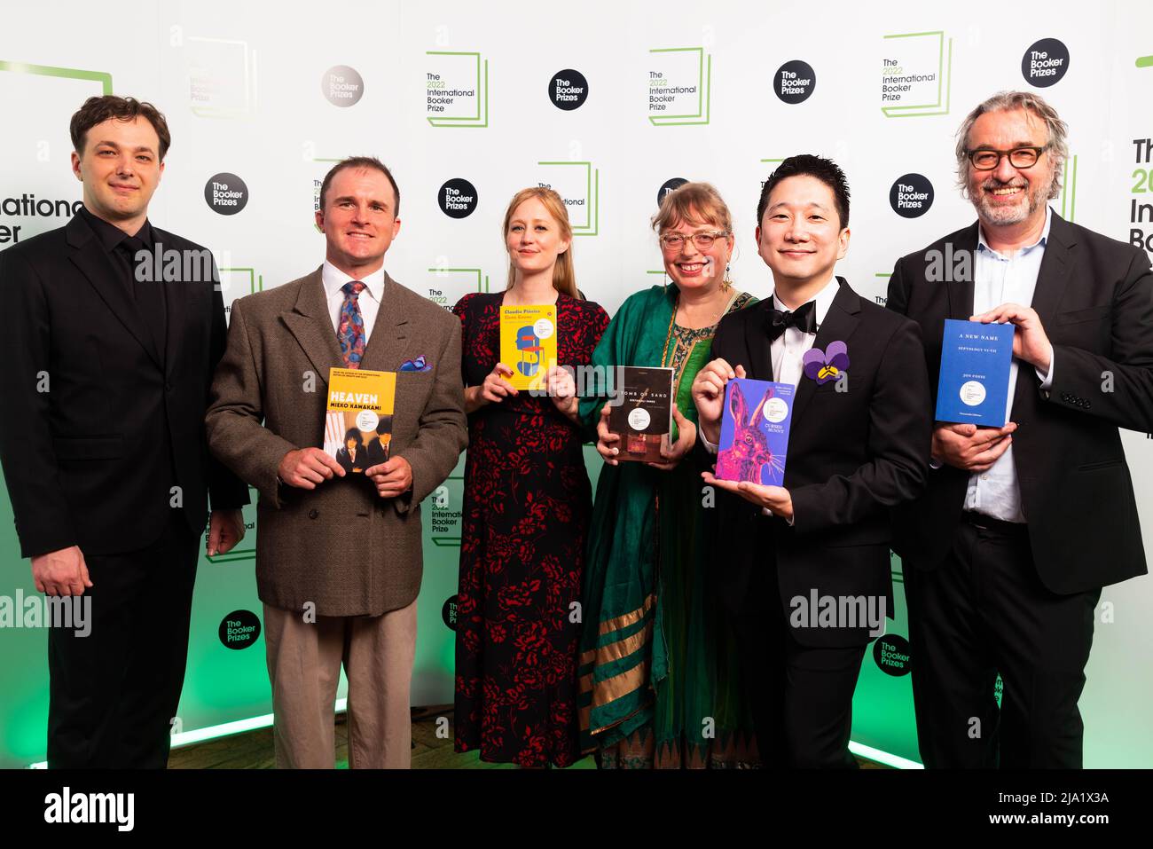 EDITORIAL USE ONLY (left-right) Shortlisted translators, David Boyd ...