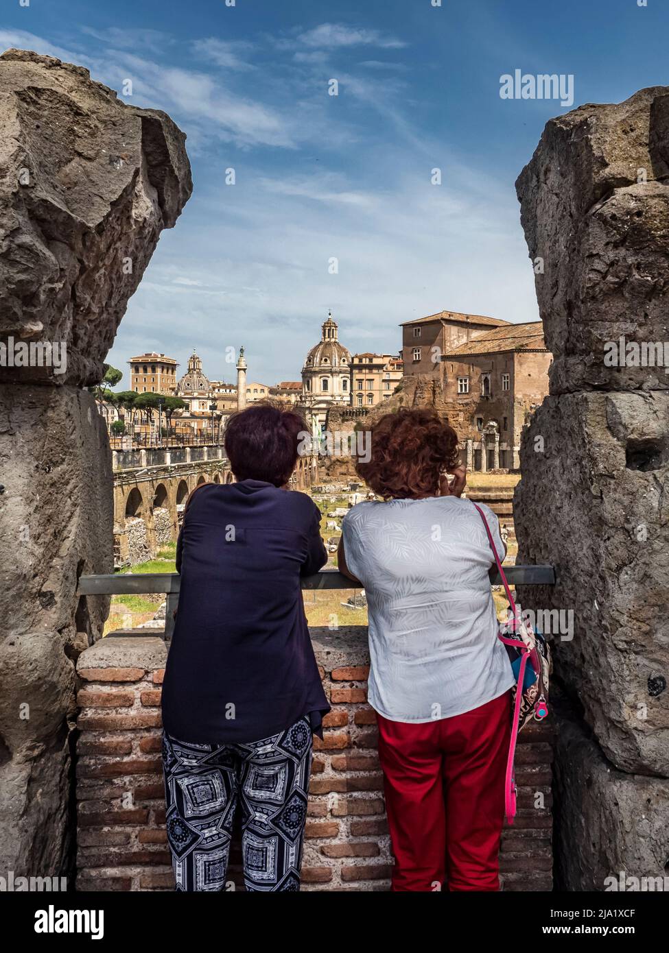 Tourists visiting the roman forum Stock Photo - Alamy