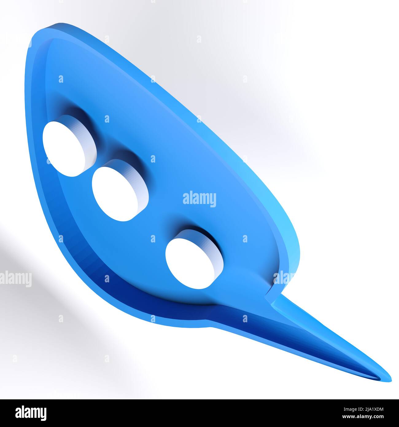 Dialog blue icon isolated on white background - 3D rendering ...