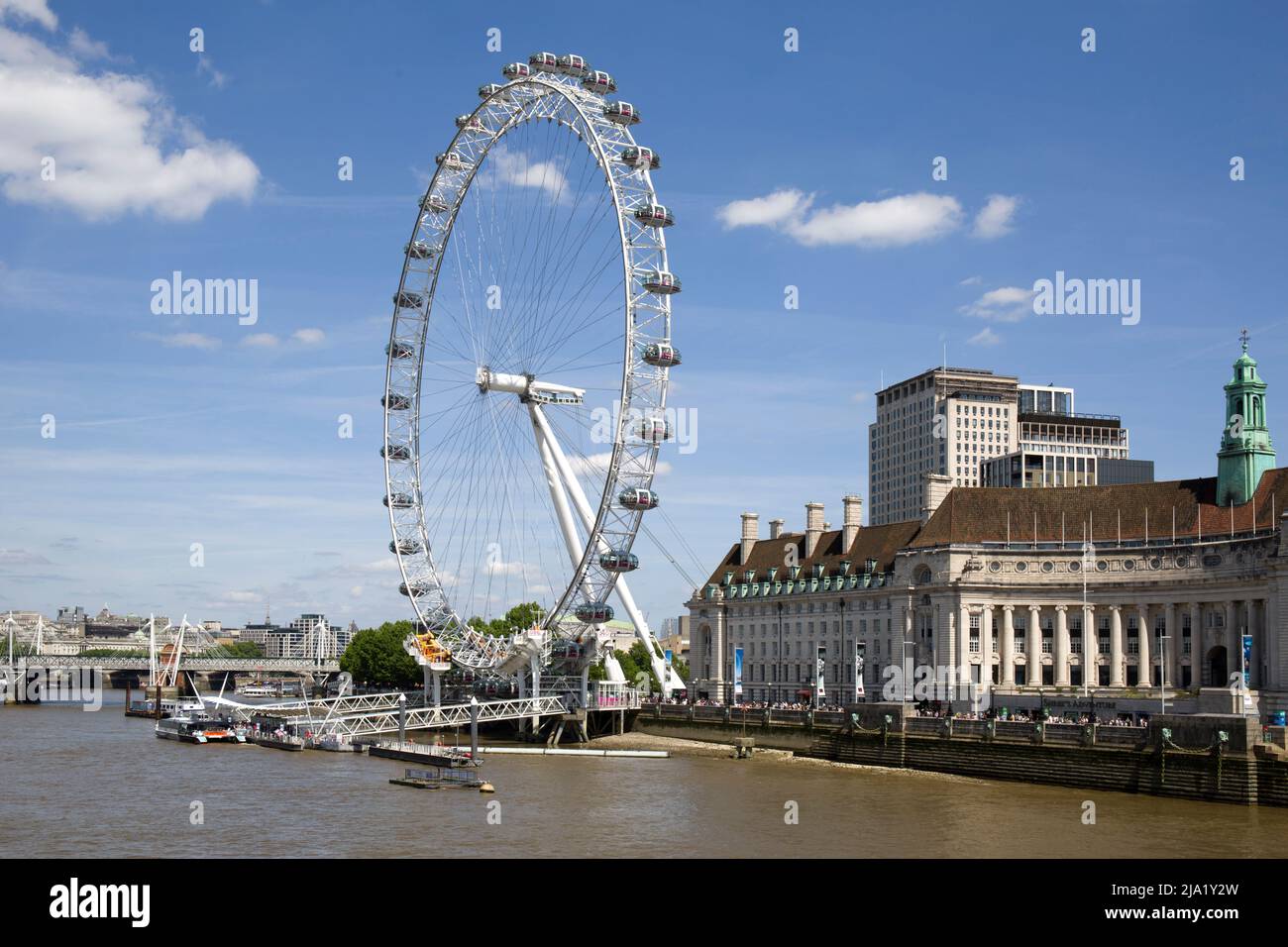 London Eye River Thames County Hall Westminster London Stock Photo - Alamy