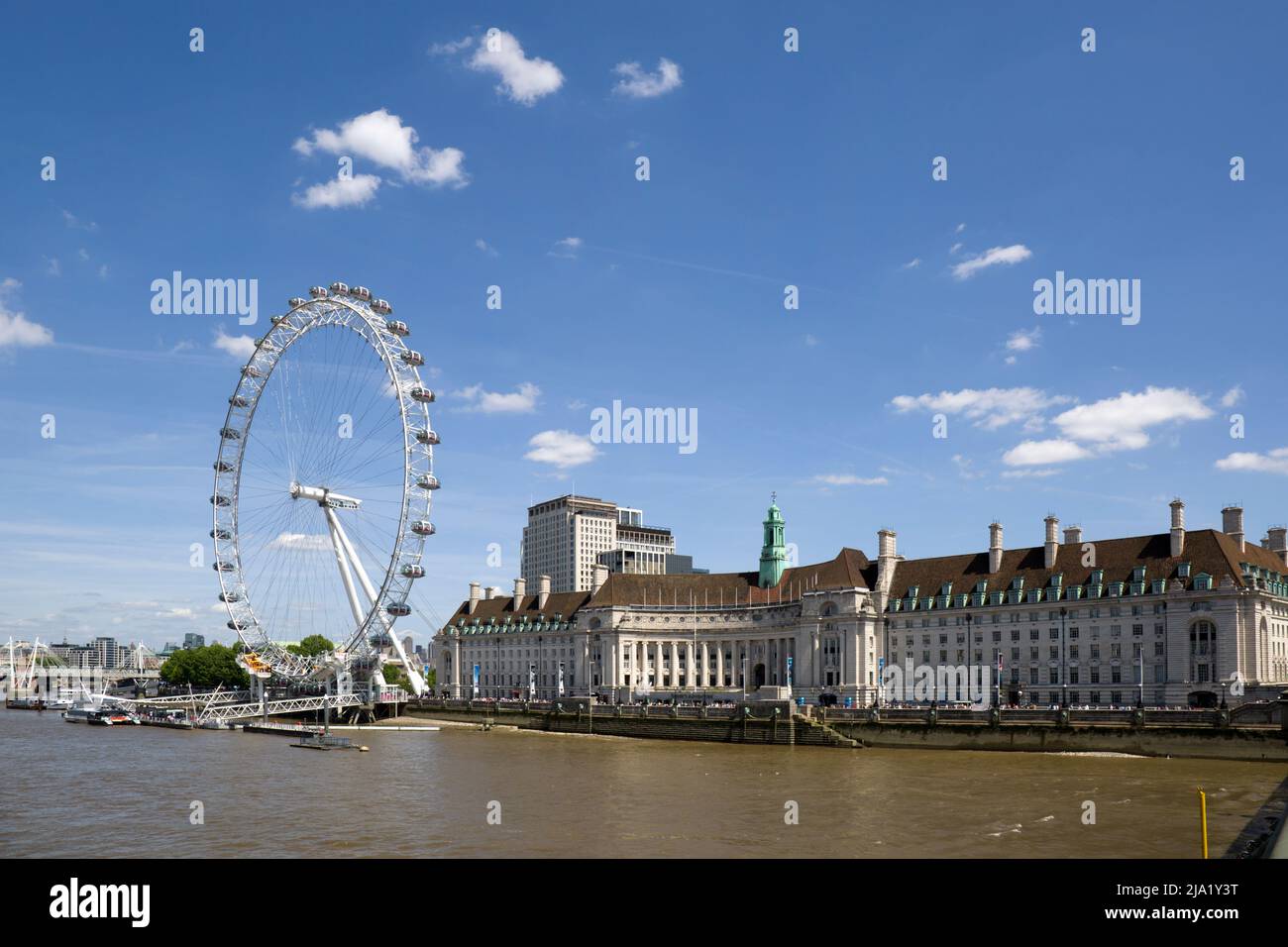 London Eye River Thames County Hall Westminster London Stock Photo - Alamy