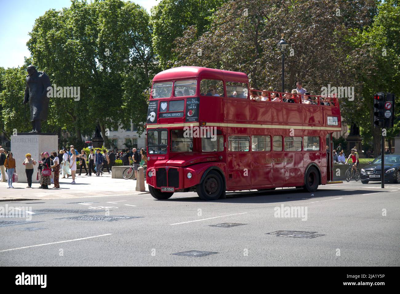 Red Routemaster Tourist Bus London Stock Photo - Alamy