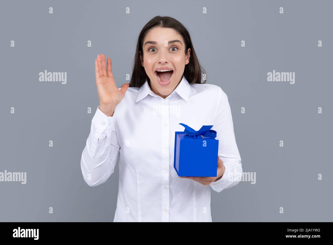 Holidays and celebration concept. Beautiful happy girl on birthday with ...