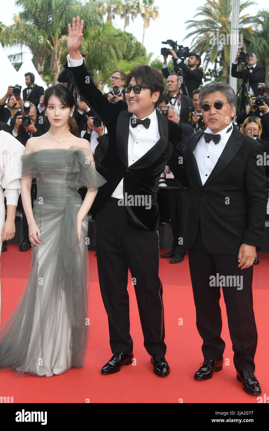 Choi Hee-jin , Song Kang-ho , Hirokazu Koreeda 75th Cannes Film Festival Red Carpet of the movie ...