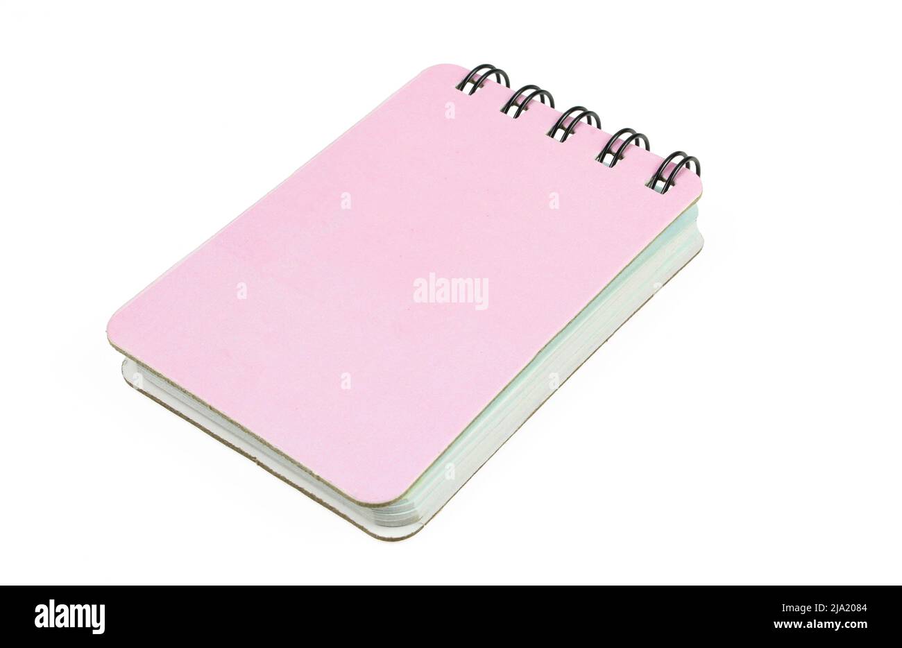 Pink notepad isolated on white background. Blank memo pad Stock Photo ...