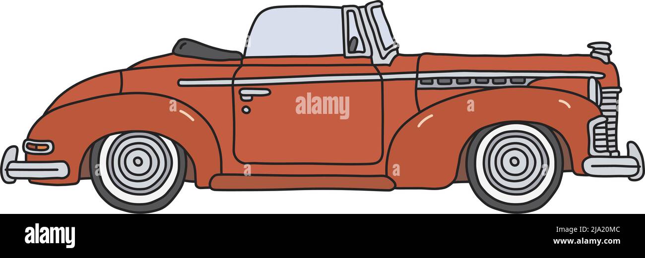 Red classic convertible Stock Vector Images - Alamy