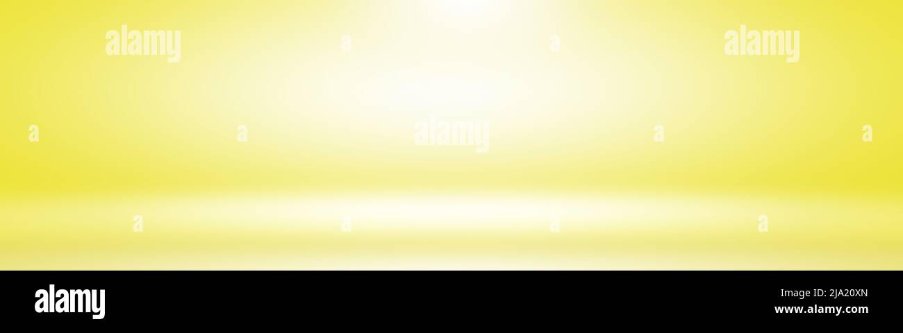 Abstract solid of shining yellow gradient studio wall room background ...