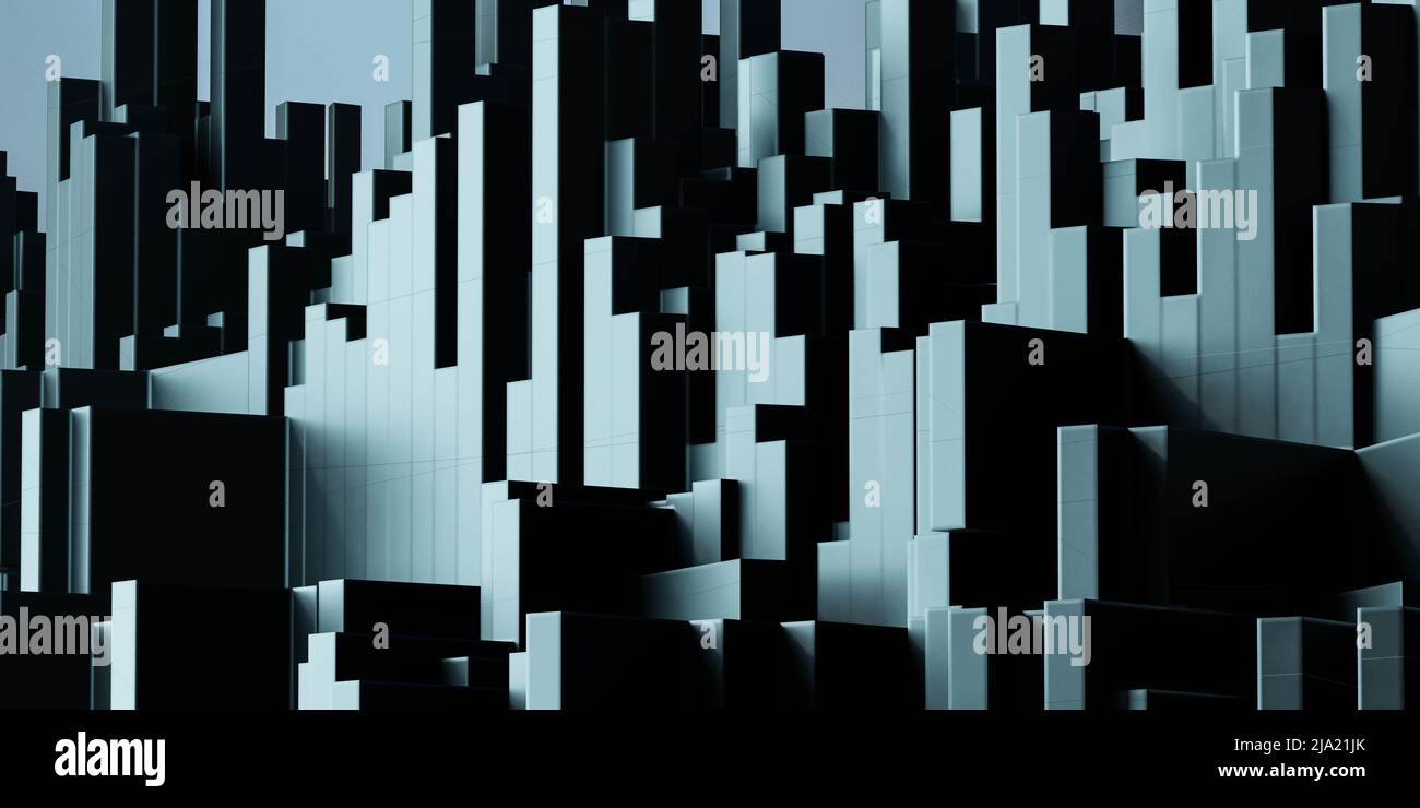 dark black technology computer surface 3d render illustration Stock ...