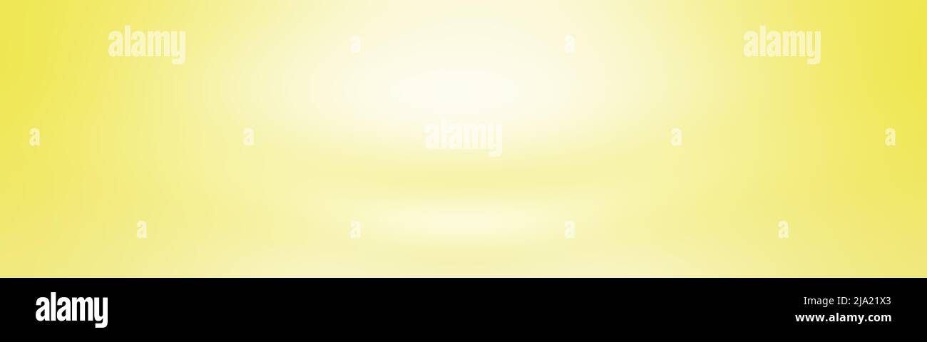 Abstract solid of shining yellow gradient studio wall room background ...