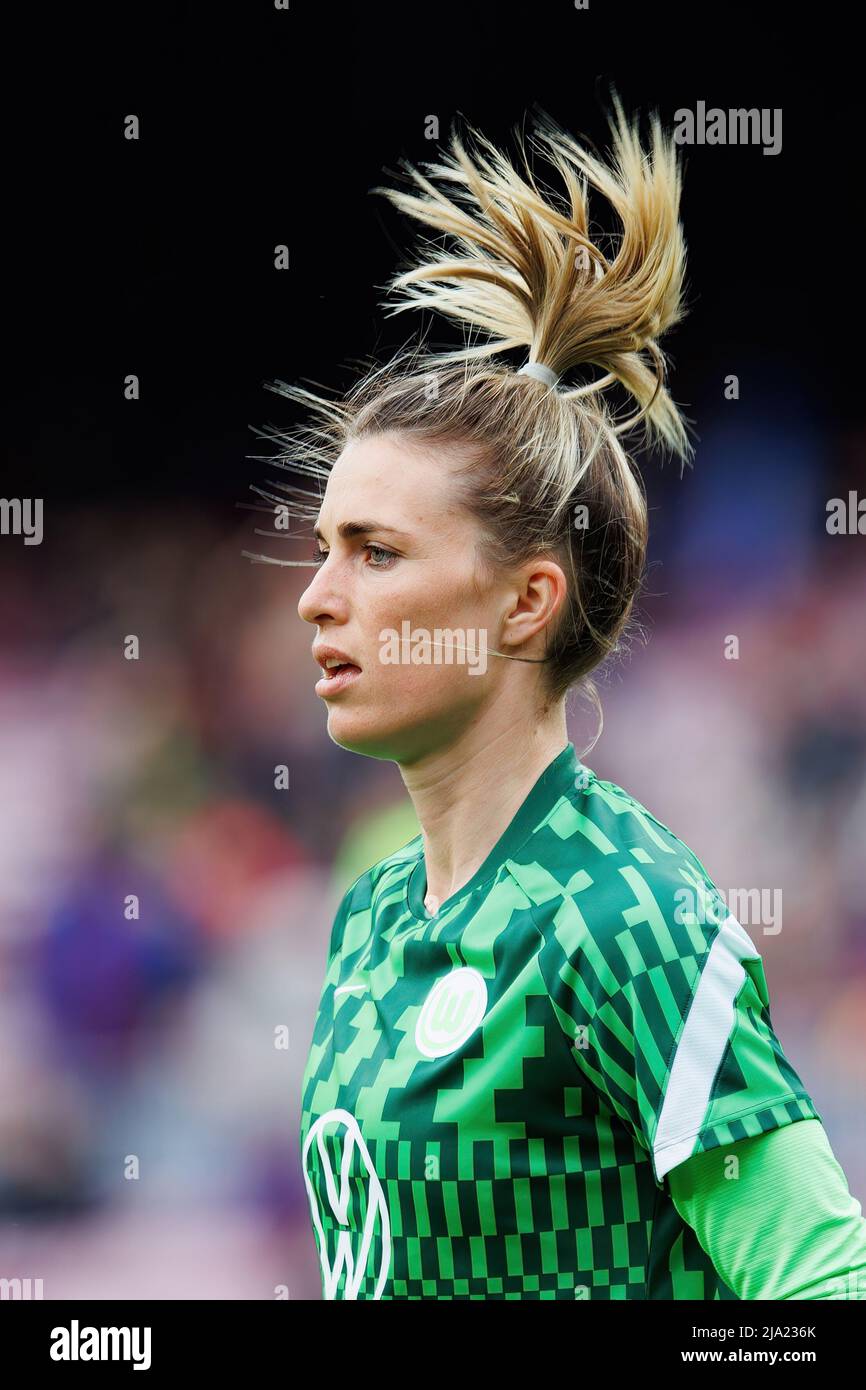 BARCELONA - APR 22: Sandra Starke warms up prior to the UEFA Women's ...