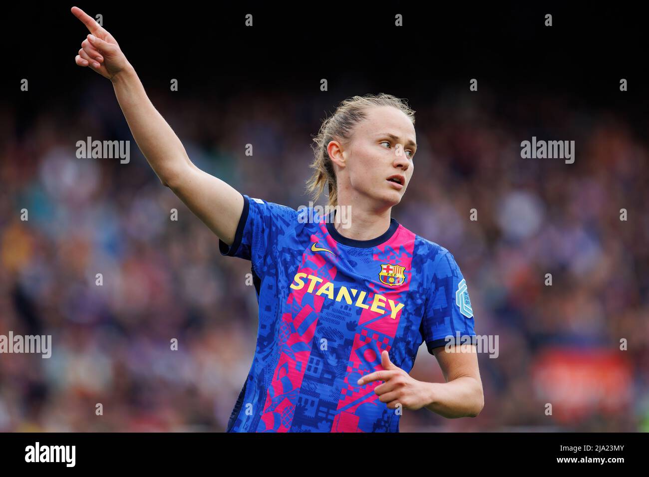 BARCELONA - APR 22: Caroline Graham Hansen in action during the UEFA ...
