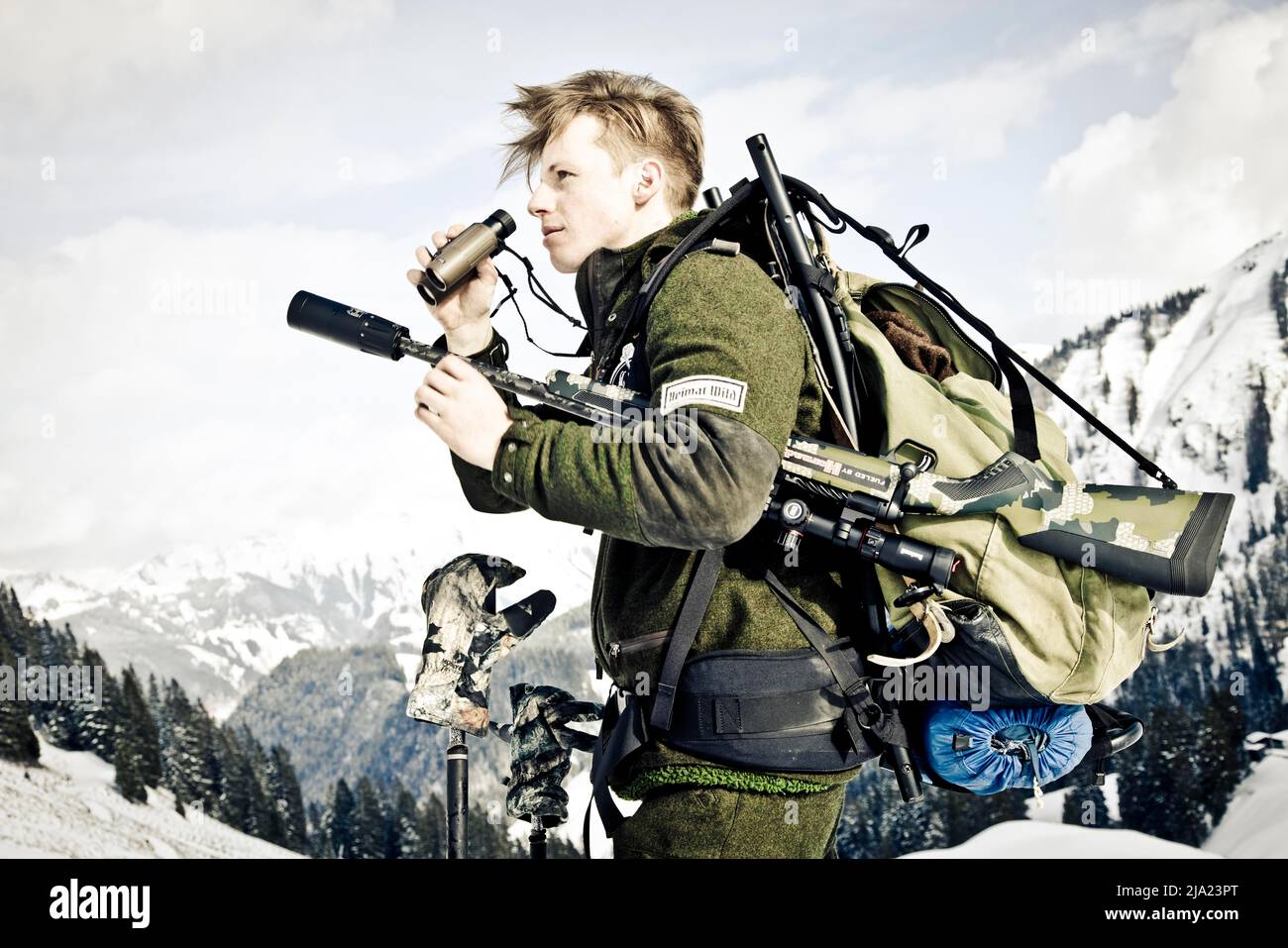 Mountain hunting Karwendel Mountains, Tyrol, Austria Stock Photo - Alamy