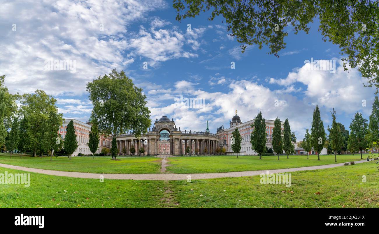 Wide angle, University of Potsdam and the New Palace and the Palace ...