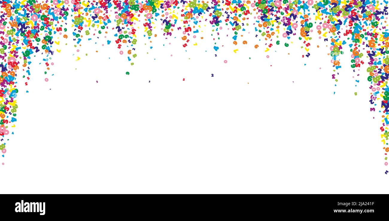 Falling vivid numbers. Math study concept with flying digits. Good ...