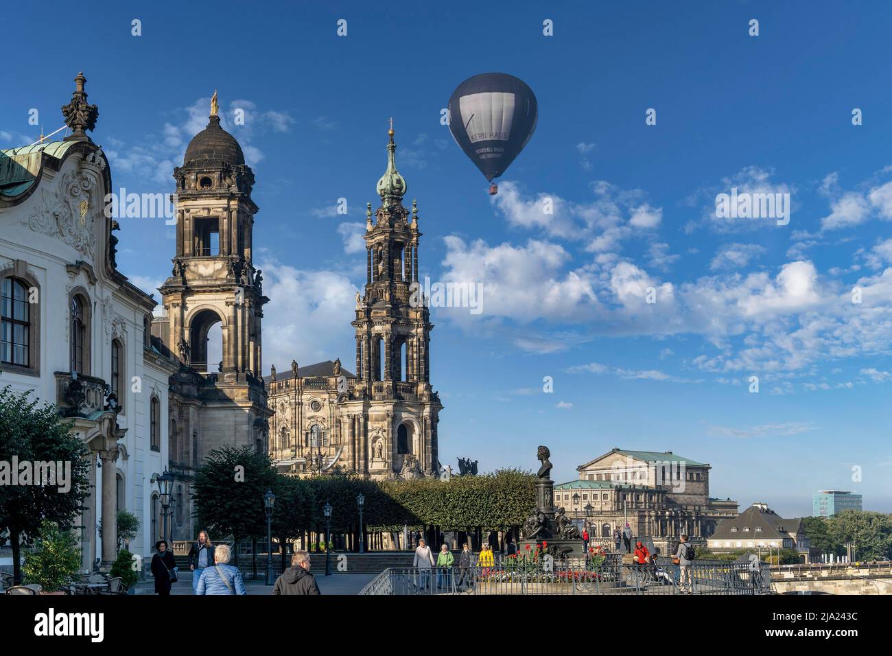 Dresden Castle, Castle Church, Semper Opera House, Bruehl Terrace, hot ...