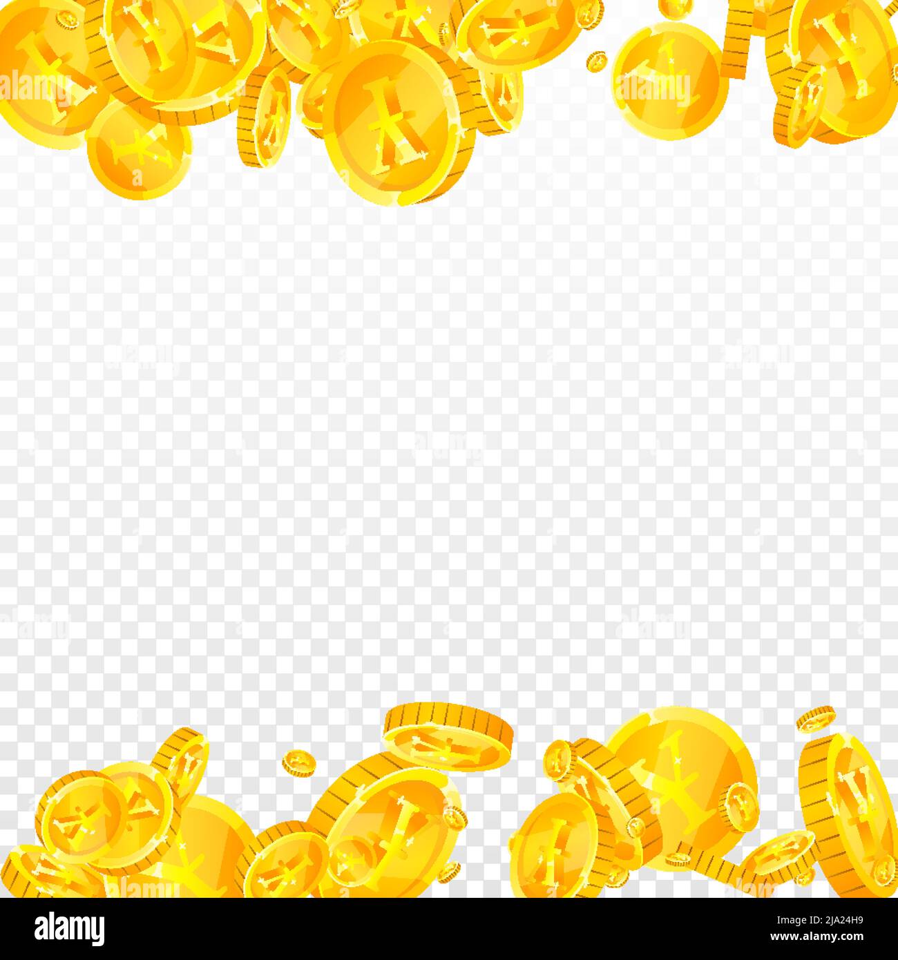 Chinese yuan coins falling. Actual scattered CNY coins. China money ...
