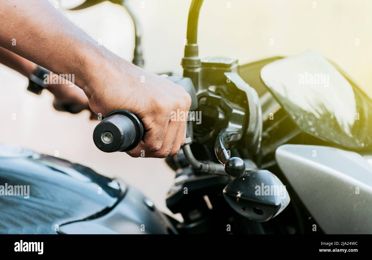 Motorcycle hand brake hi-res stock photography and images - Alamy