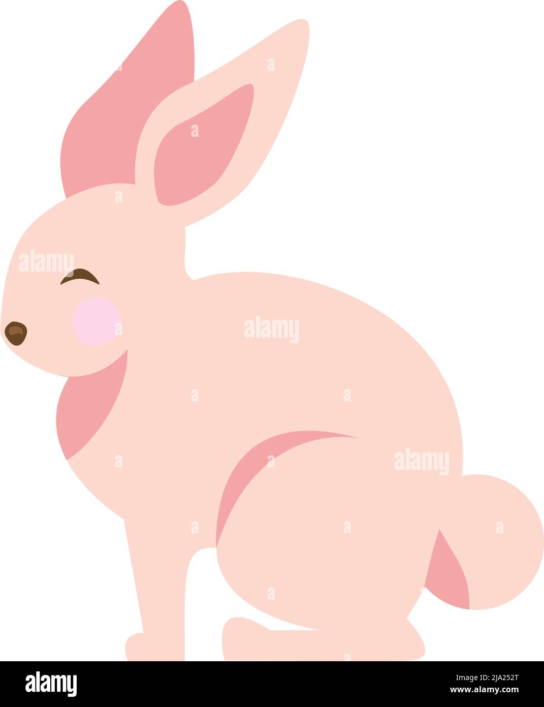 cute pink rabbit Stock Vector Image & Art - Alamy
