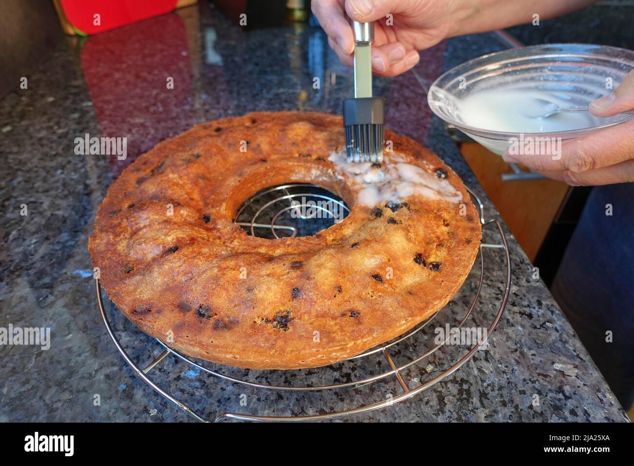 Swabian cuisine, preparing Swabian bundt, Swabian baking speciality ...