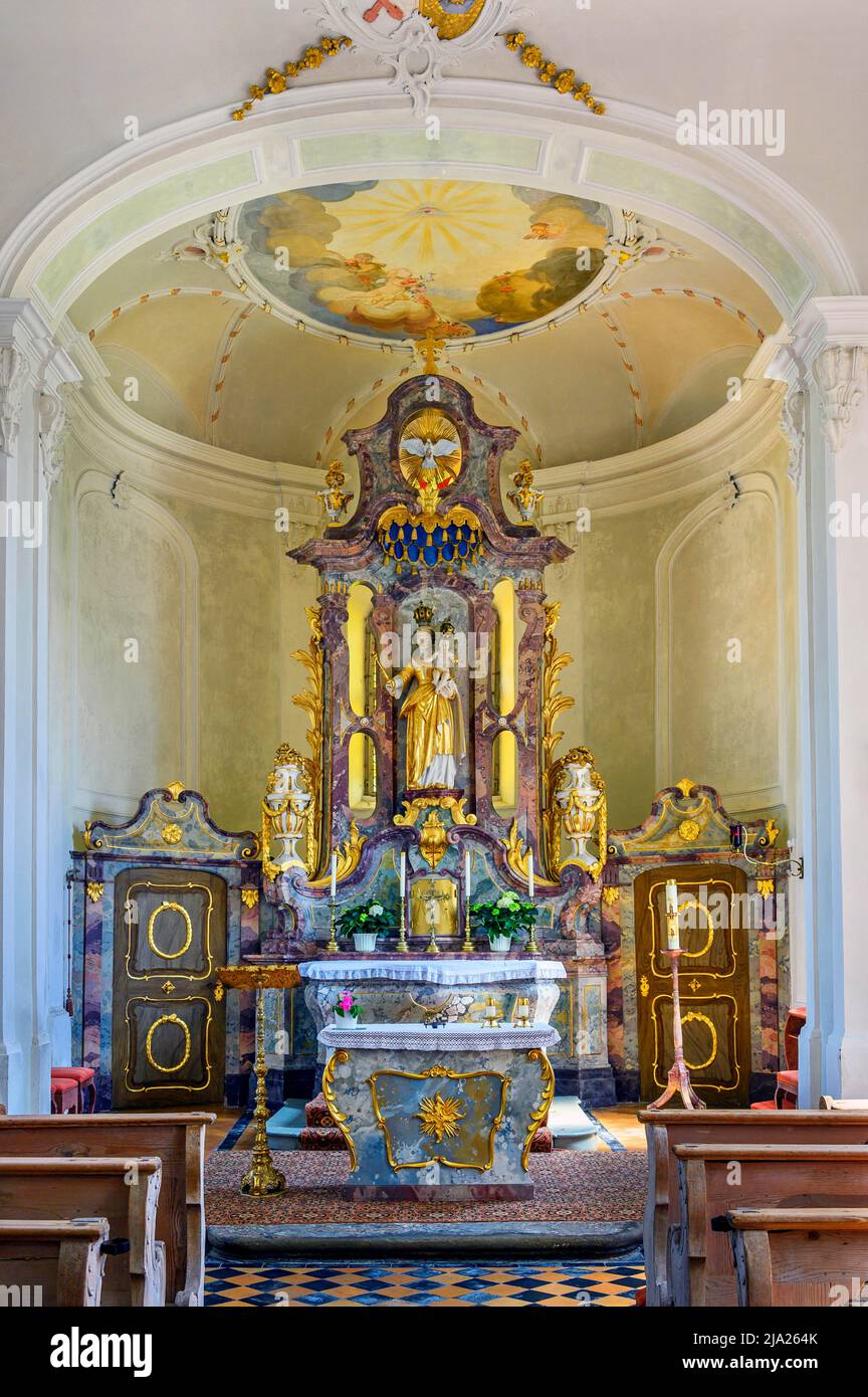 Main altar, Mariaberg Chapel from 1783, Visitation of the Virgin Mary ...
