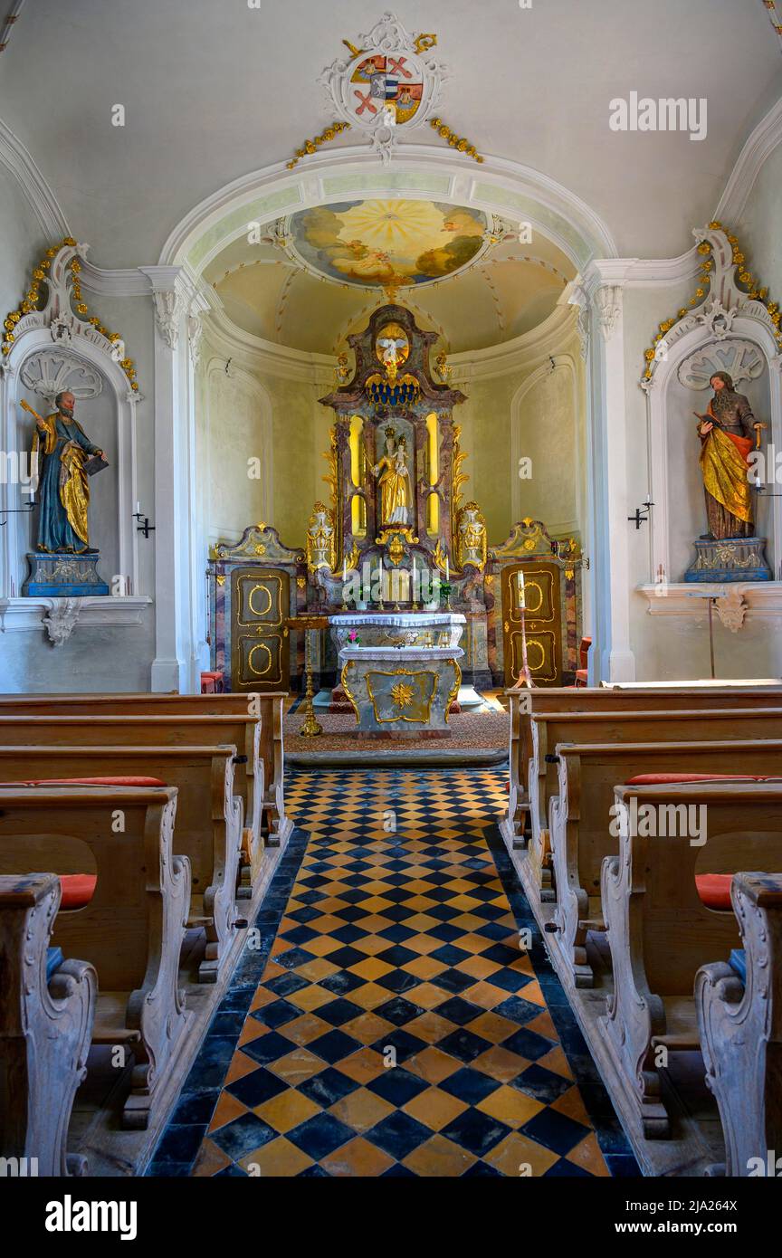 Main altar, Mariaberg Chapel from 1783, Visitation of the Virgin Mary ...