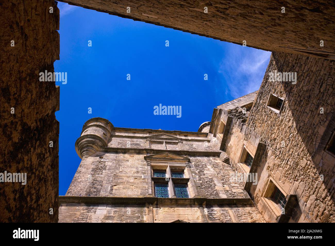 Castle Fortress, Chateau de Gordes, Mountain Village Gordes, Vaucluse ...