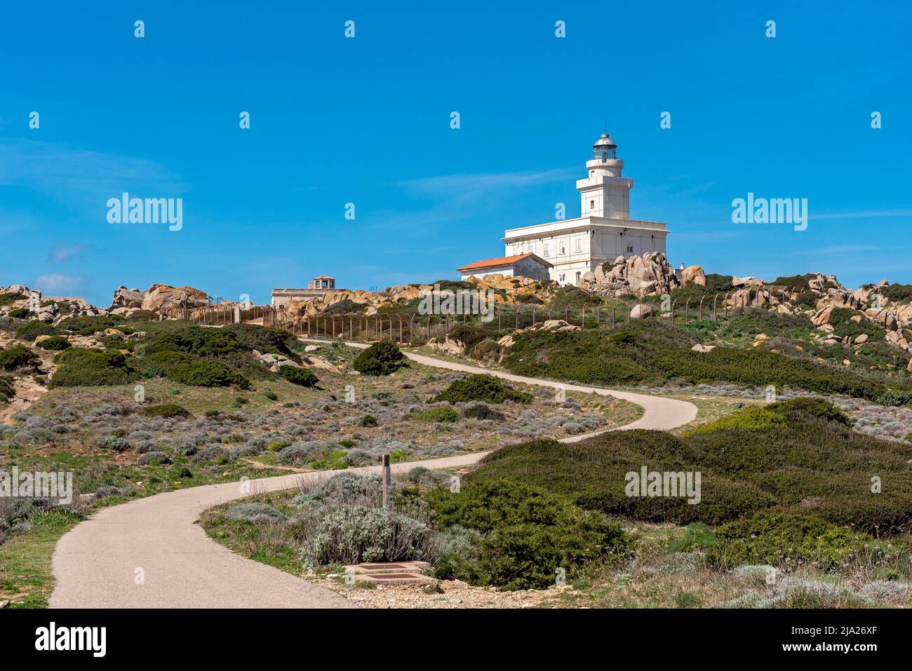 Capo Testa Lighthouse, Sardinia, Italy Stock Photo - Alamy