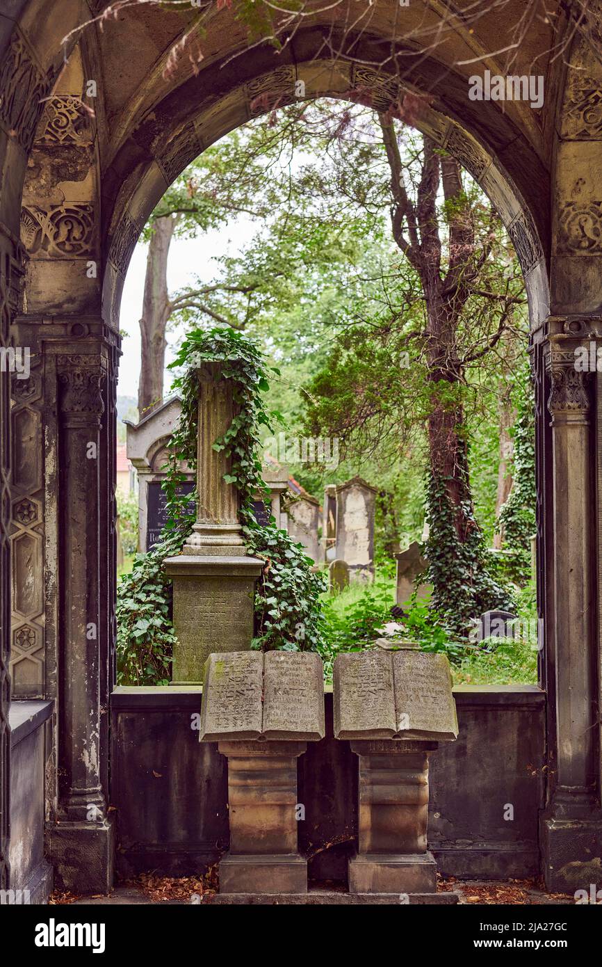 Jewish cemetery, grave site Albert and Julie Alexander-Katz, Goerlitz ...