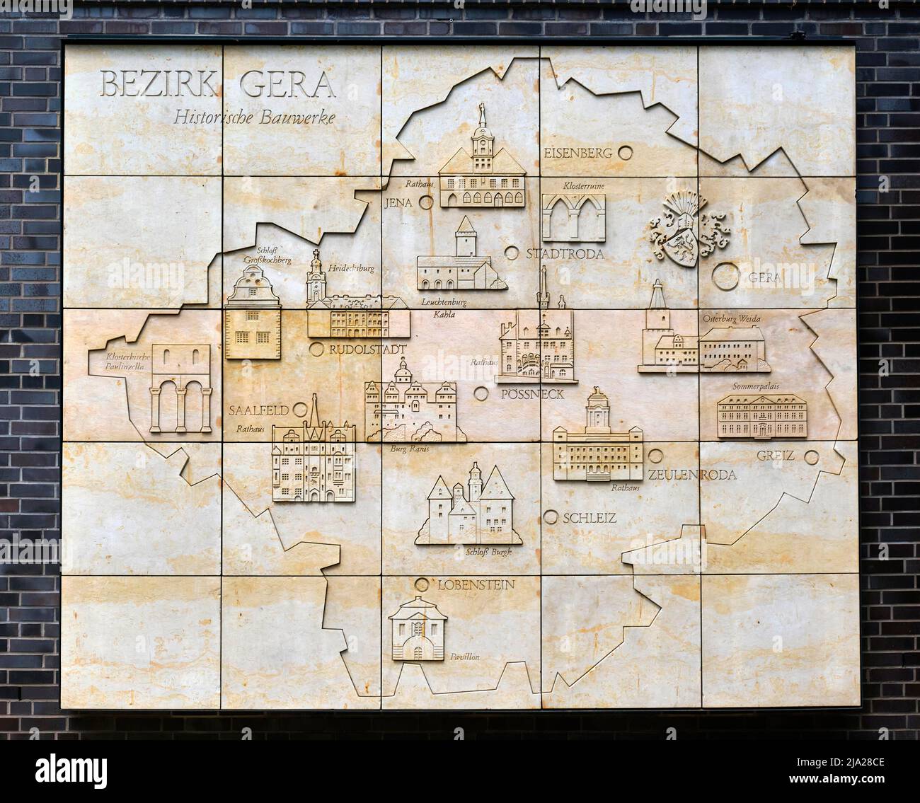 Relief Historical Buildings in the District of Gera by Steinmetzbetrieb ...