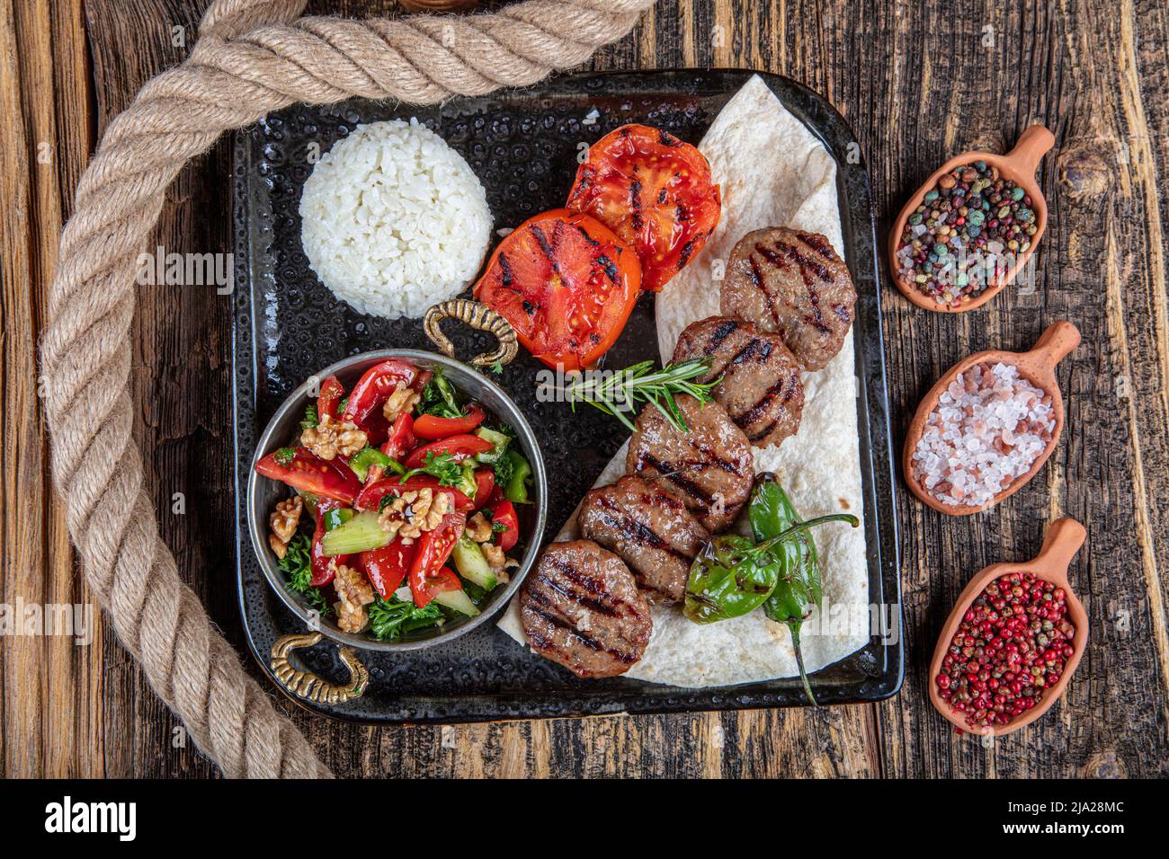 Turkish meatball traditional kofte. Spicy meatballs Kebab or Kebap ...