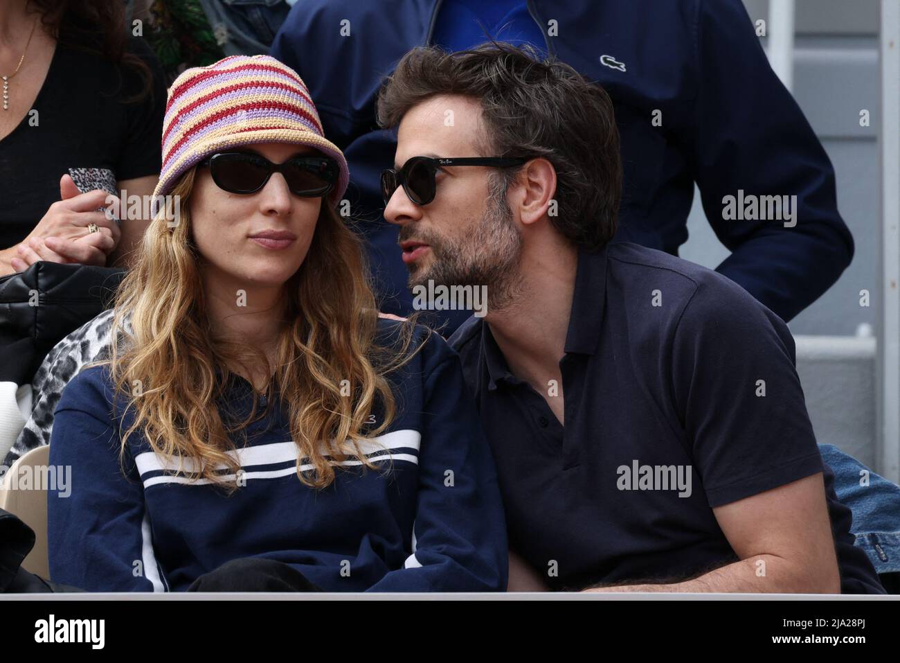 Paris, France. May 26, 2022, Edouard Lax, Sigrid Bouaziz in the stands ...