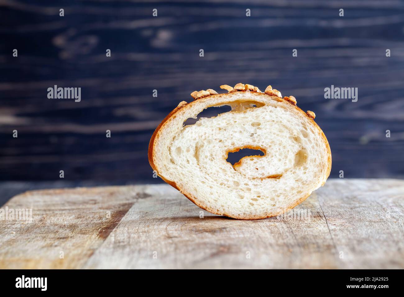 delicious crispy bun with peanuts , fresh wheat flour bun with roasted ...