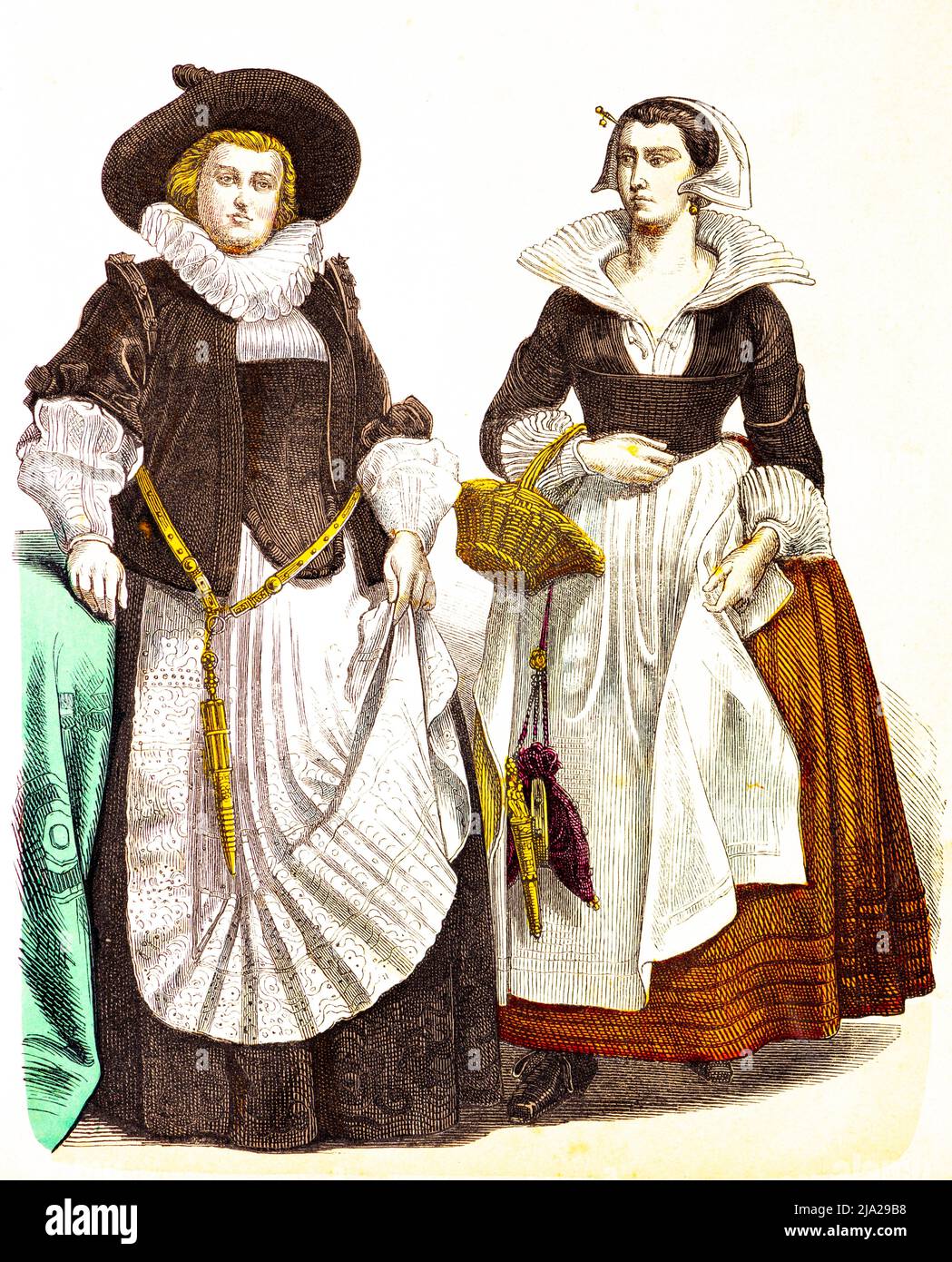 Munich illustrated broadsheet, costumes, Netherlands, early 17th ...