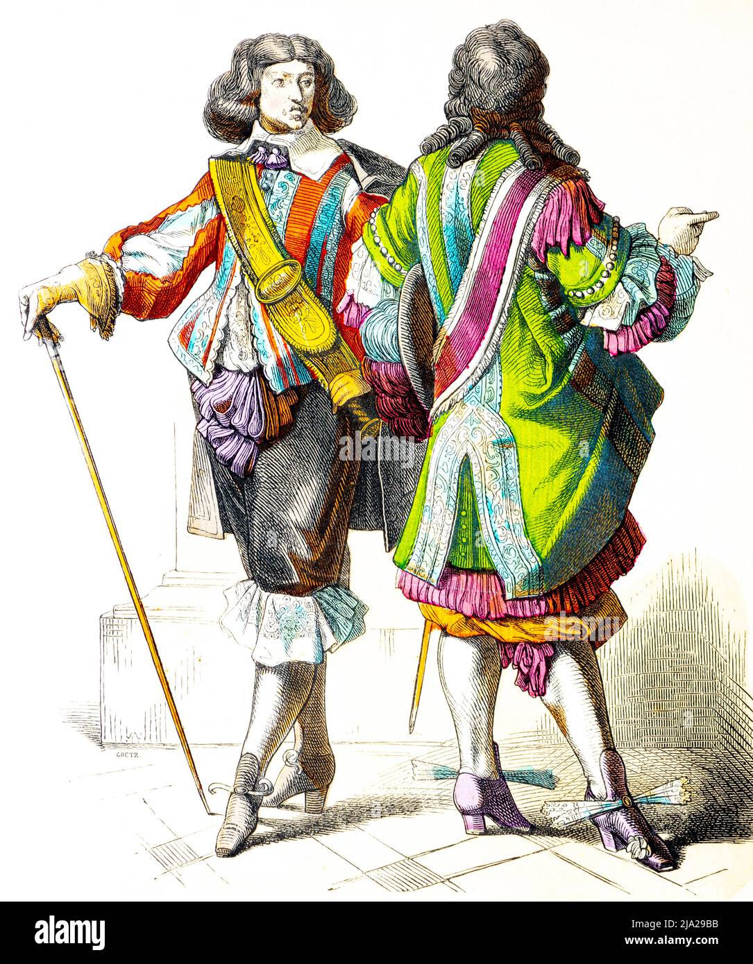 Muenchener Bilderbogen, Costumes, France, early 17th century, French ...