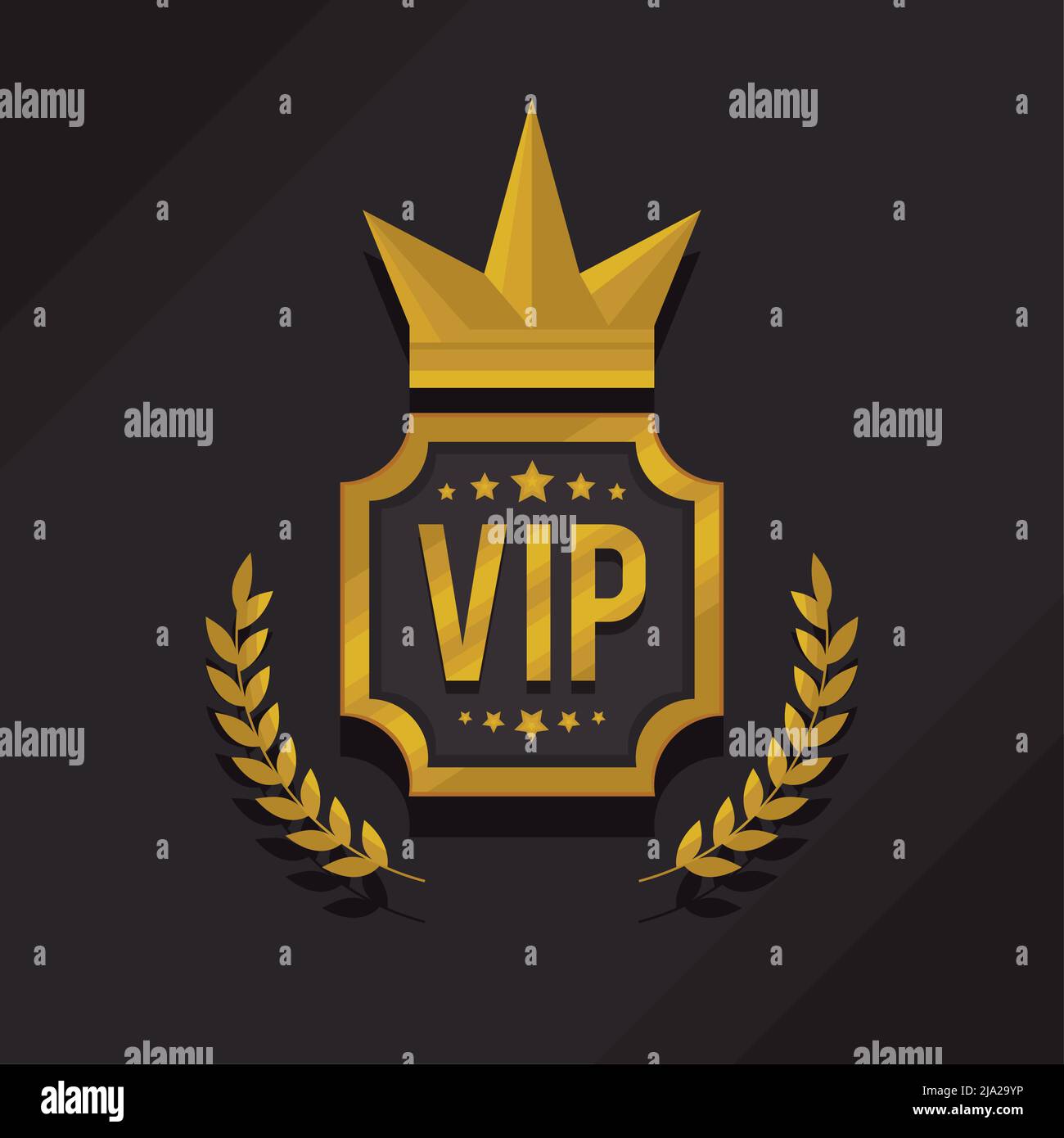 vip frame with crown Stock Vector Image & Art - Alamy