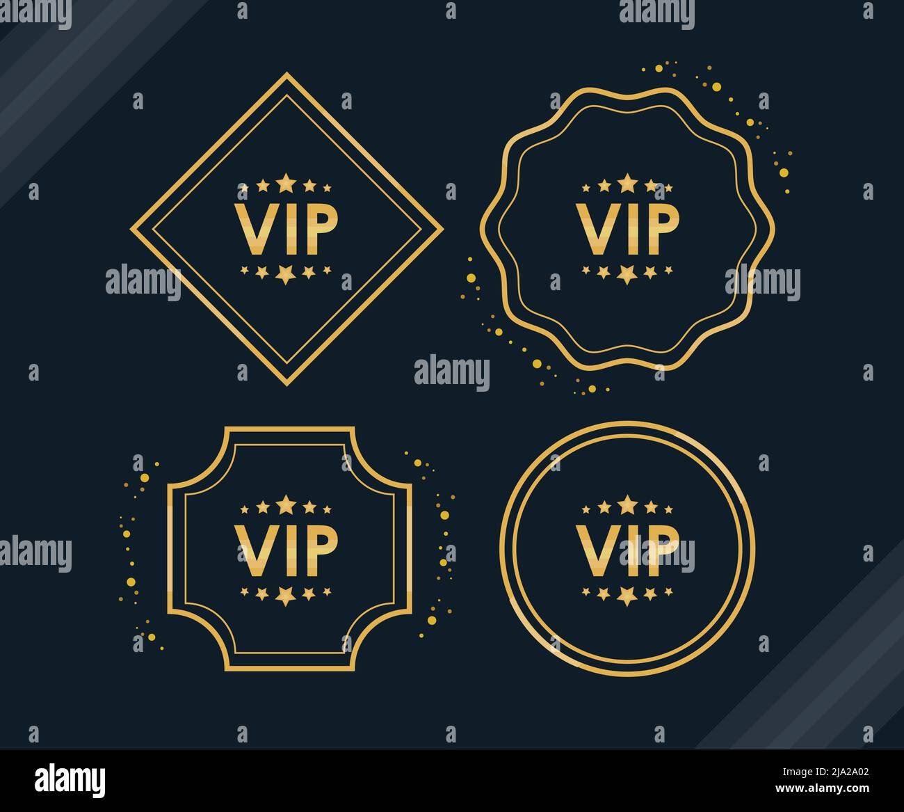 four vip golden frames Stock Vector Image & Art - Alamy