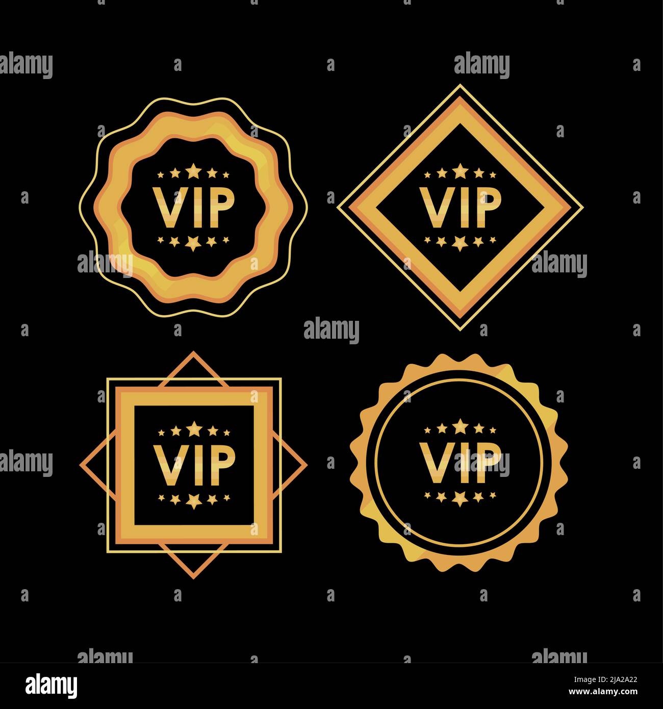 vip golden four frames Stock Vector Image & Art - Alamy