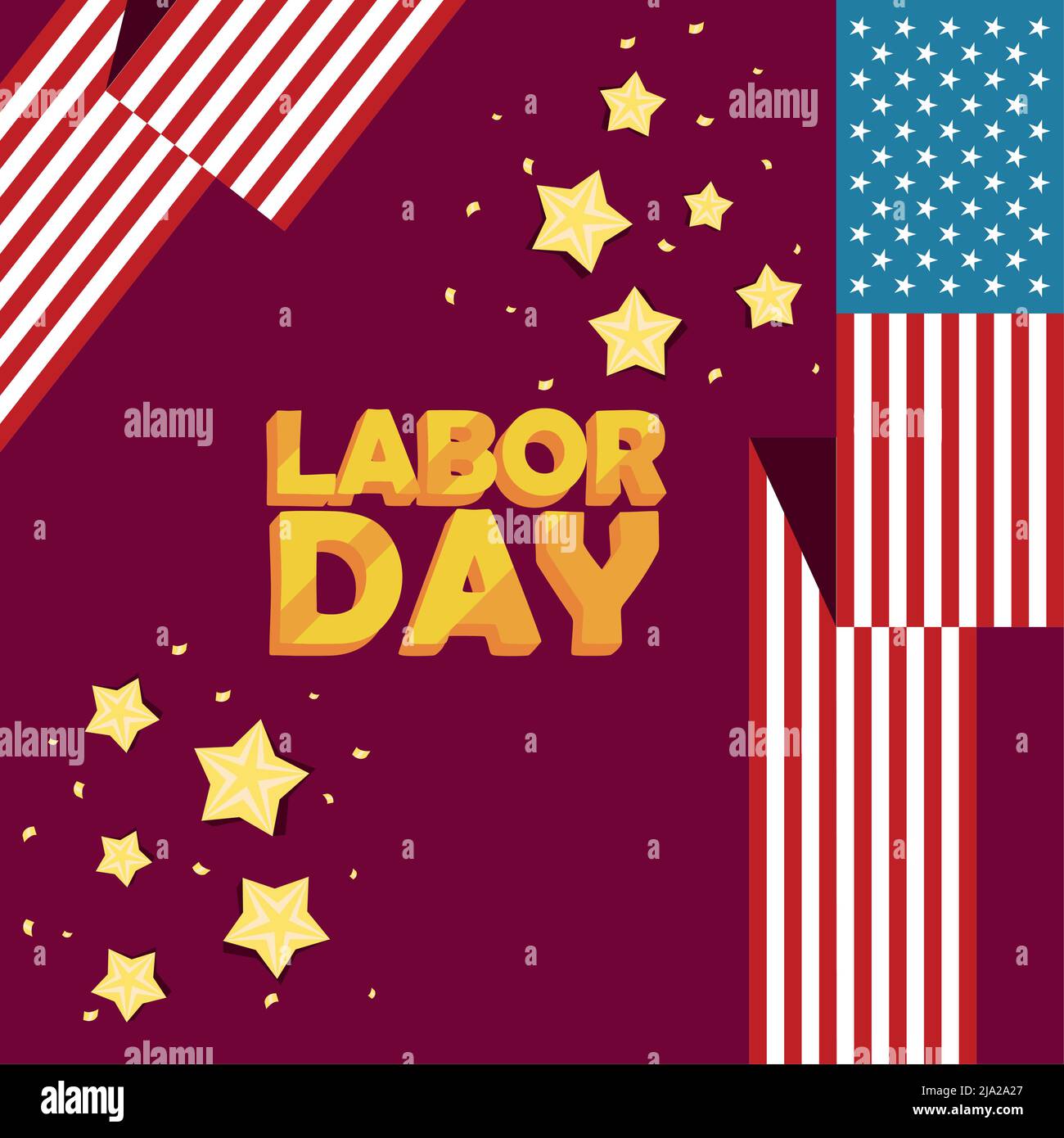 Usa flags in golden frame hi-res stock photography and images - Alamy