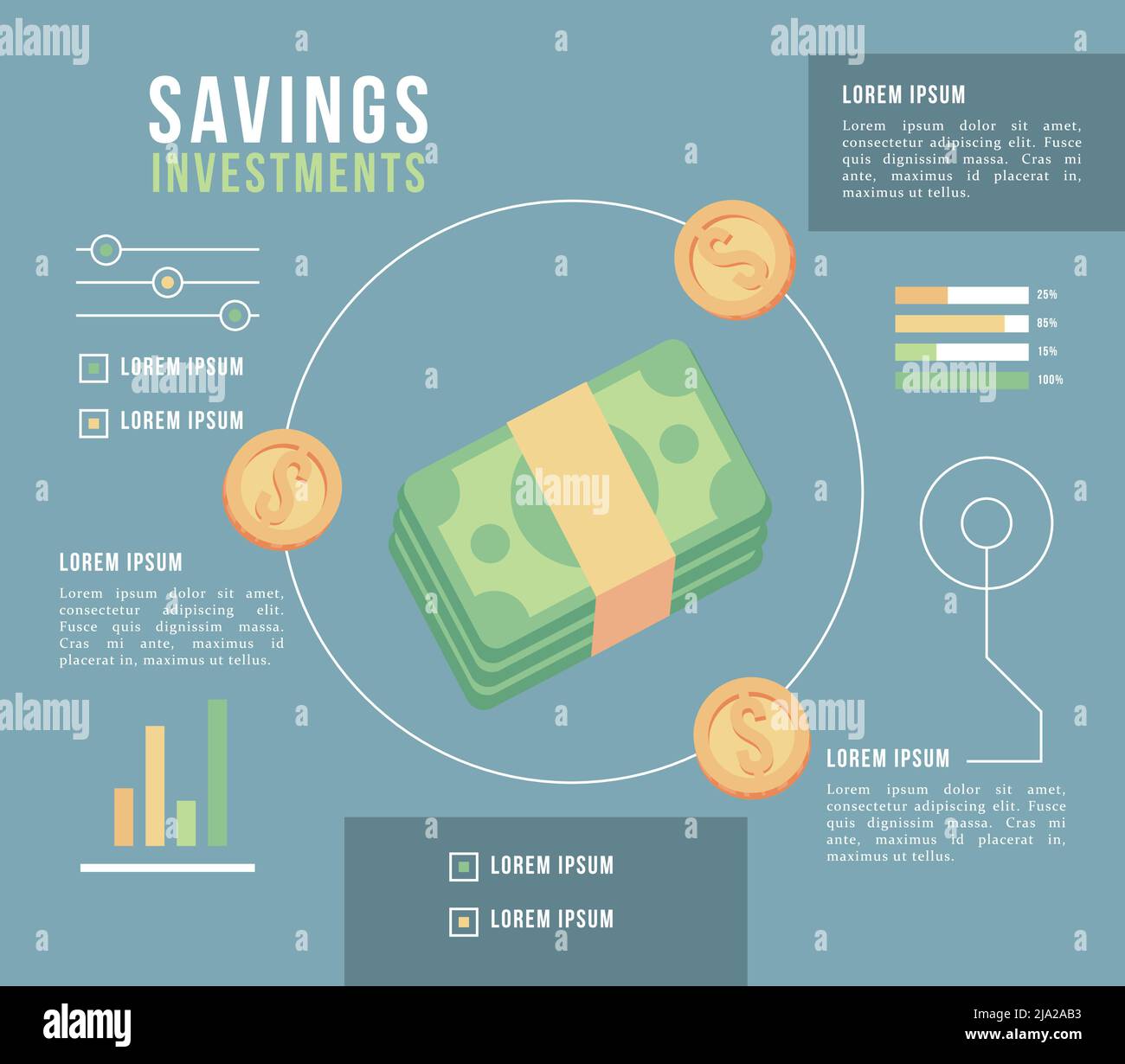 money infographic with bills Stock Vector Image & Art - Alamy